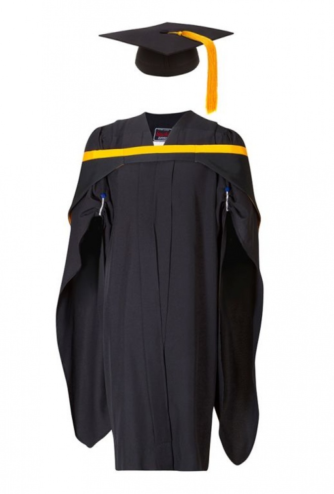 Graduation Gown - Humanities Degree full set in Textured Polyester - CUT